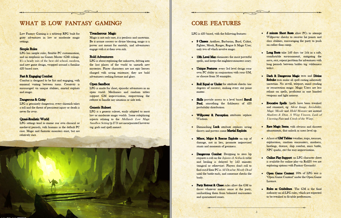 Review: Low Fantasy Gaming – Deluxe Edition – Storytelling and Gaming